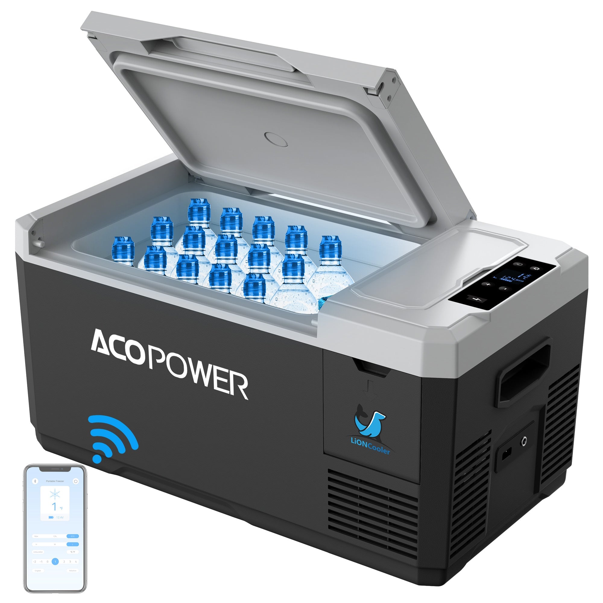 LiONCooler Min Solar Powered Car Fridge Freezer, 19 Quarts by ACOPOWER ...